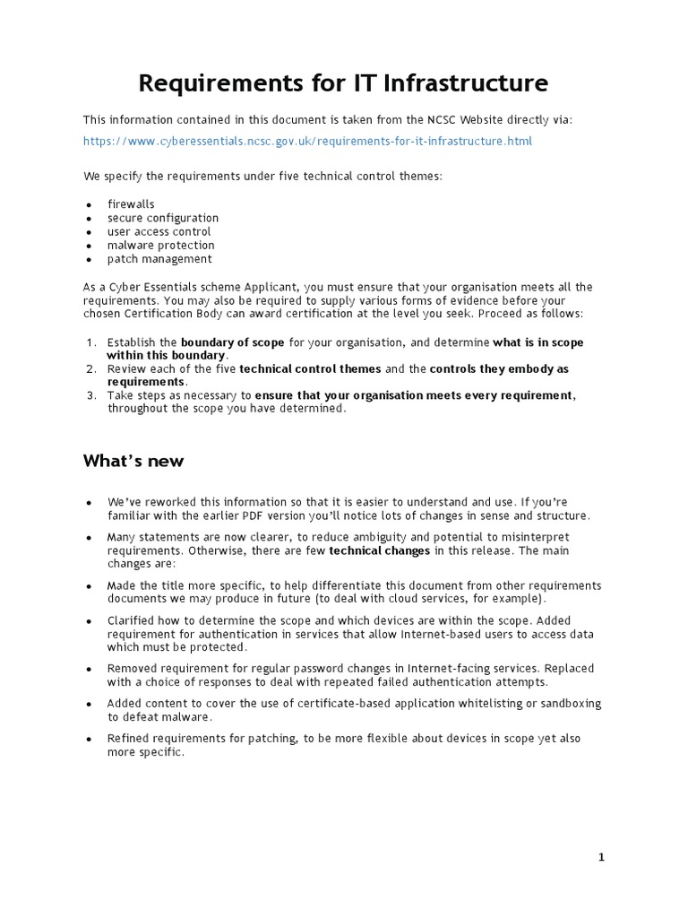 Requirement Gathering For IT Infrastructure - 1 | PDF | Malware ...
