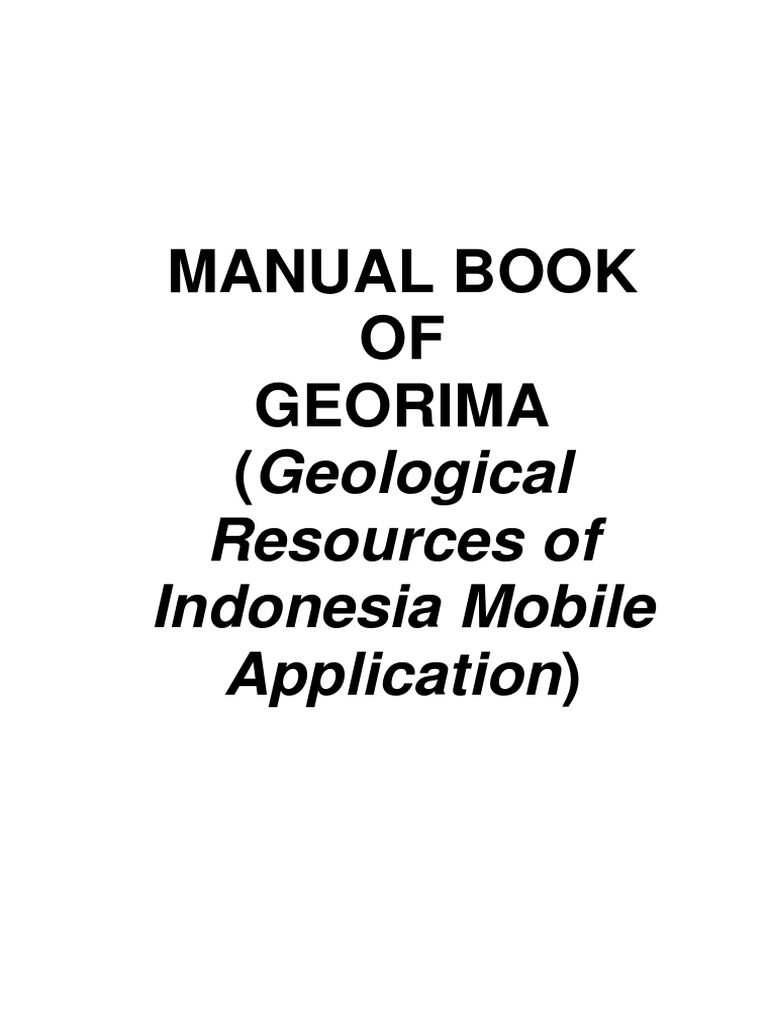 Manual Book GeoRIMA | PDF