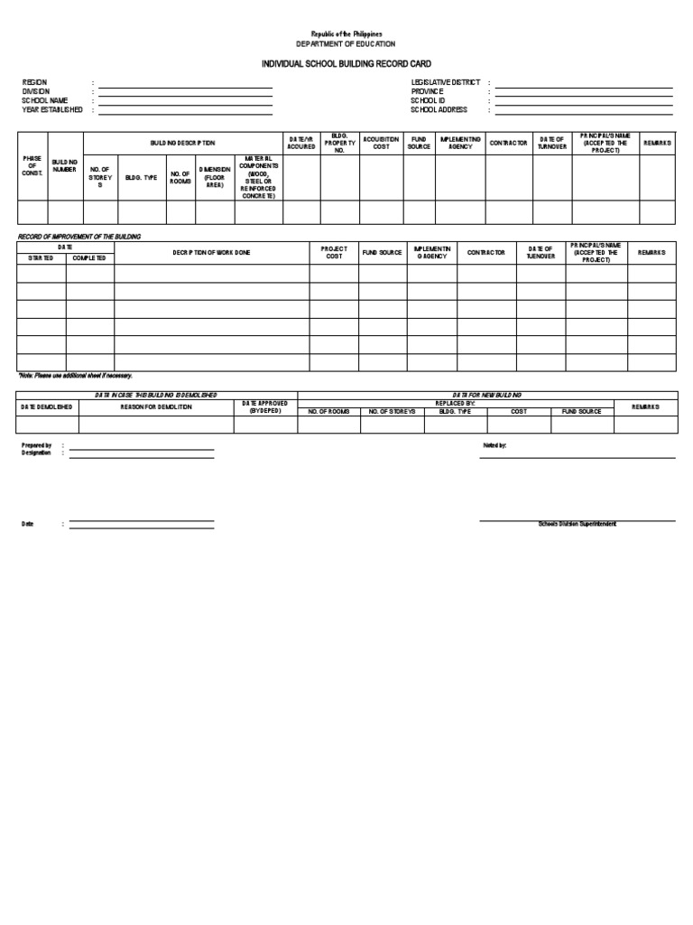 School Building Card 2020 | PDF | Economic Sectors | Business