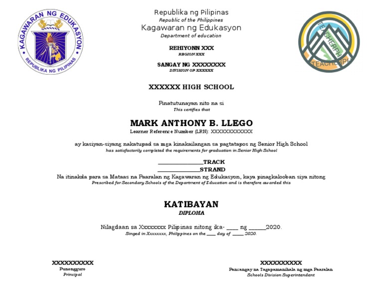 2020 Senior High School Diploma | PDF