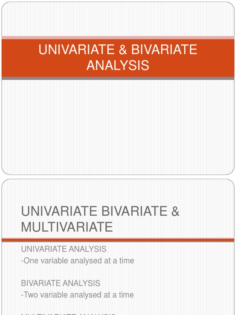 Univariate and Bivariate Analysis | PDF