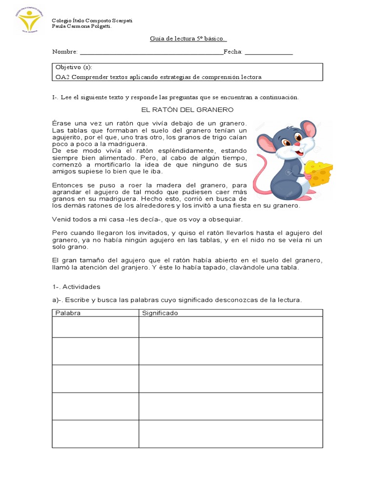 Guia Actividades Lecturas | PDF