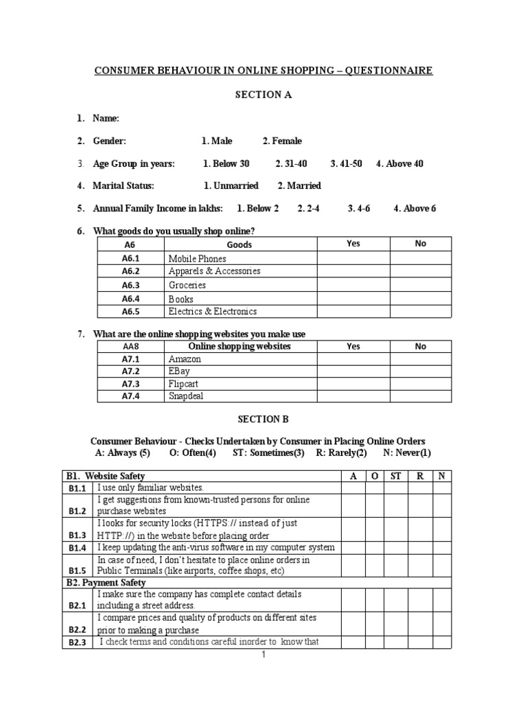 Online Shopping - Questionnaire - 19 - 3 - 19 | PDF | Online Shopping ...