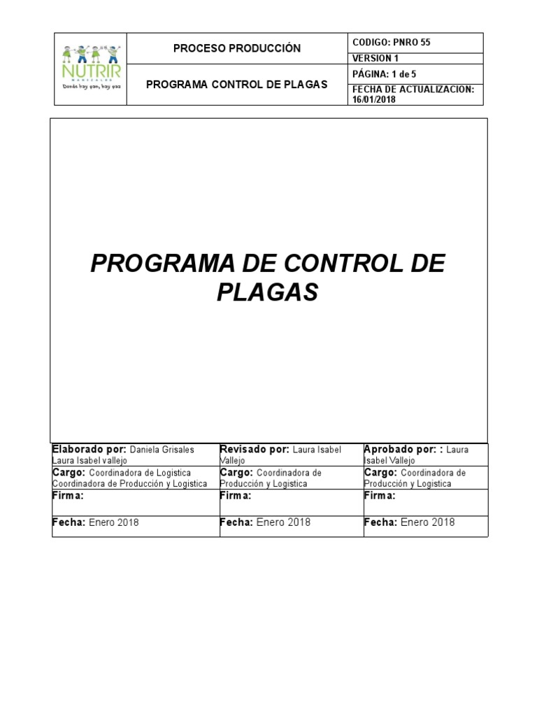 Programa Control Plagas | PDF | Insectos | Roedor