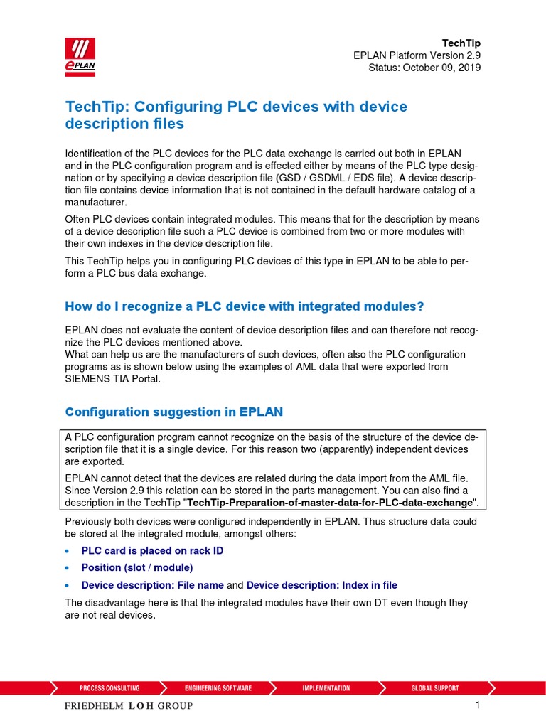 TechTip Configuring PLC Devices With Device Description Files | PDF ...
