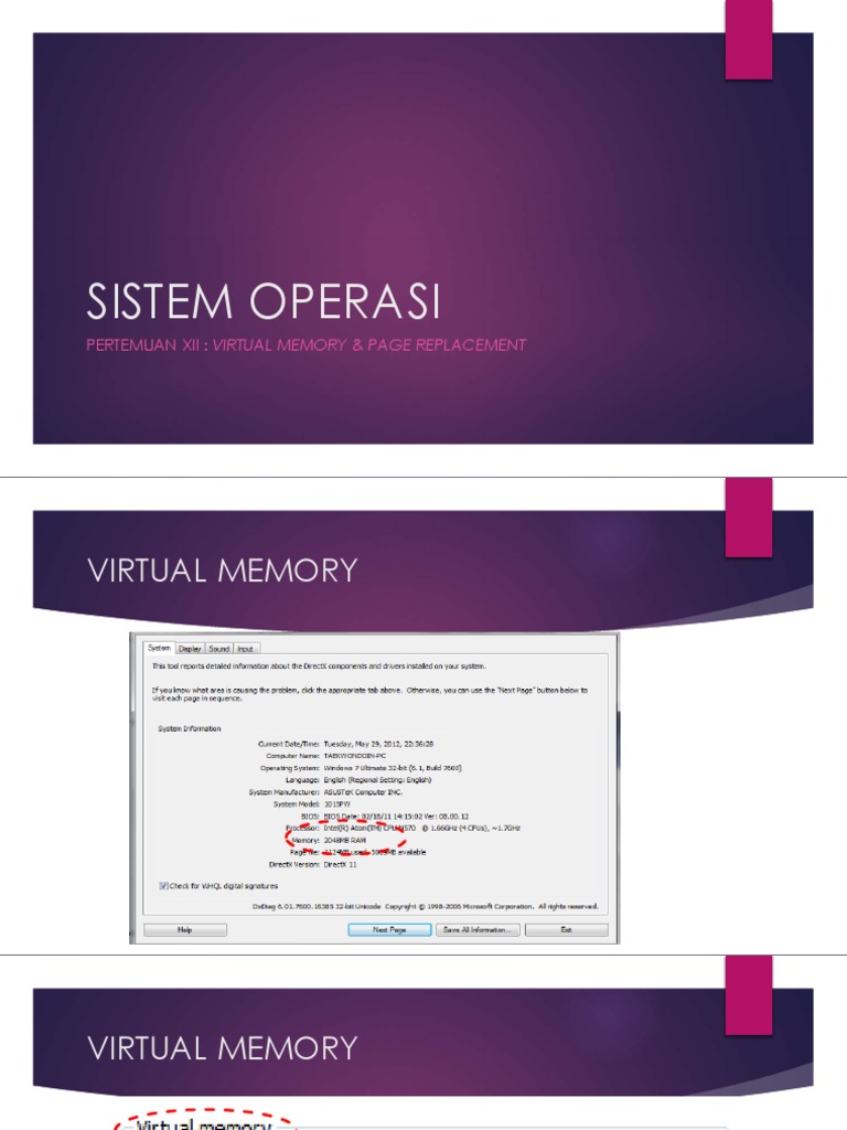 Virtual Memory & Page Replacement PDF | PDF