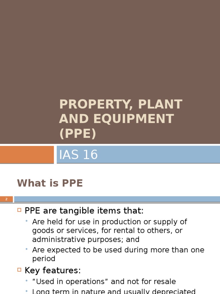 Ias 16 Ppe | PDF | Depreciation | International Financial Reporting ...