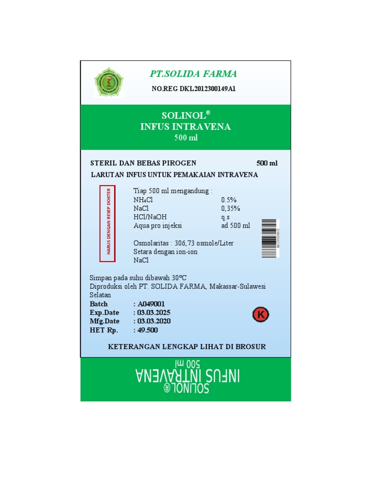 Larutan Infus Intravenosa | PDF