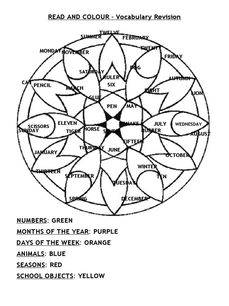 Mandala - Read and Colour | PDF