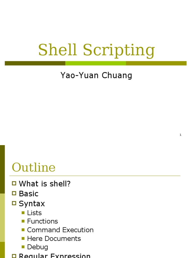 Introduction To Shell Scripting | PDF | Regular Expression | Shell (Computing)