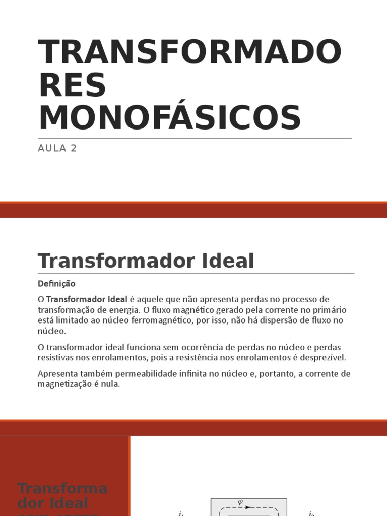 TRANSFORMADORES MONOFÁSICOS.pptx | PDF | Histerese | Transformador