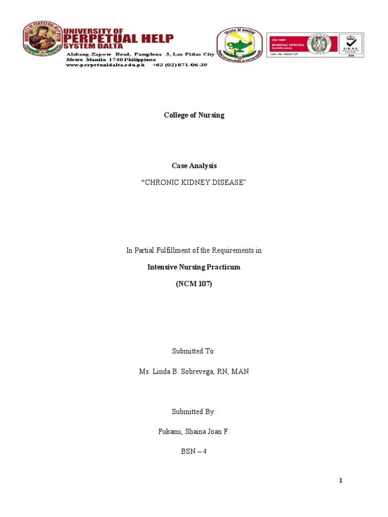 CKD Case Analysis | PDF | Kidney | Chronic Kidney Disease