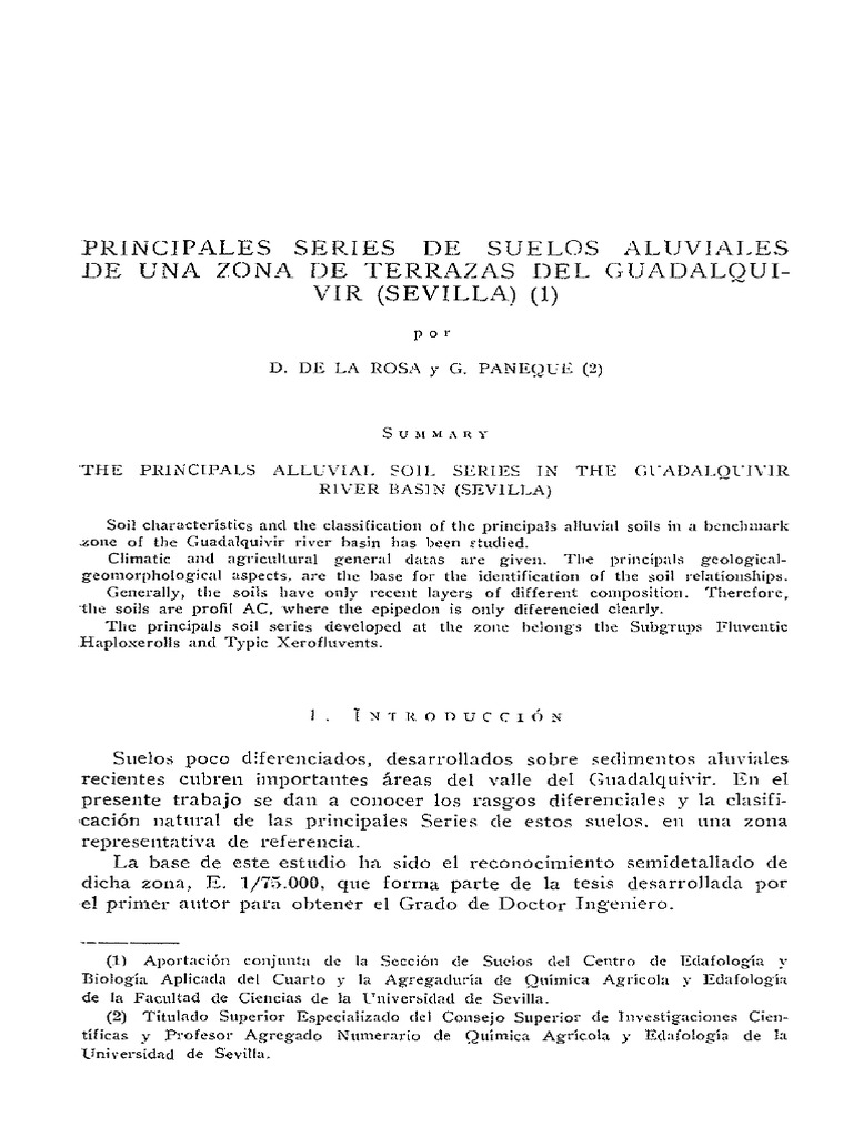 Principales Series de Suelos Aluviales | PDF | Clima | Agua