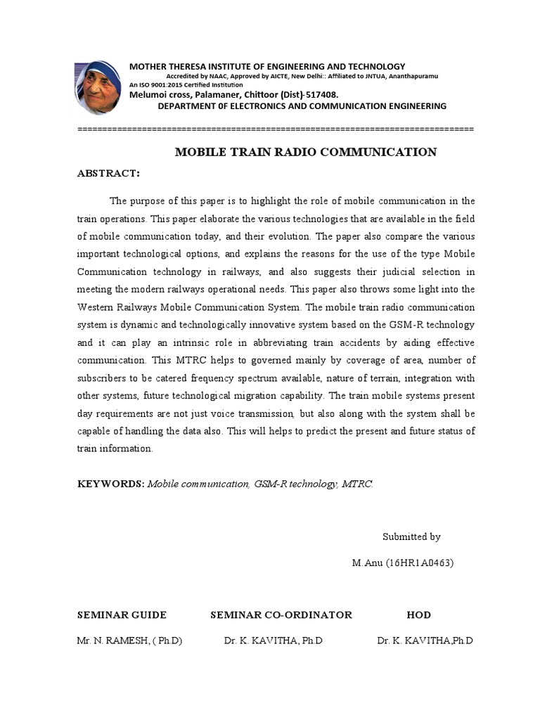 Mobile Train Radio Communication | PDF