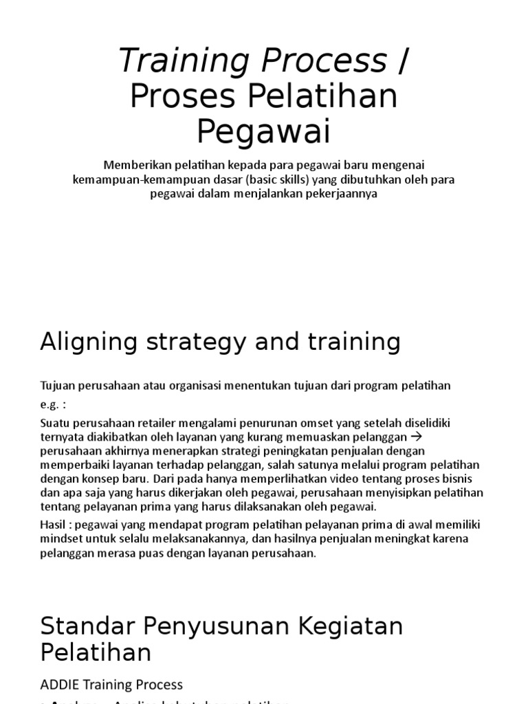 Training Process | PDF