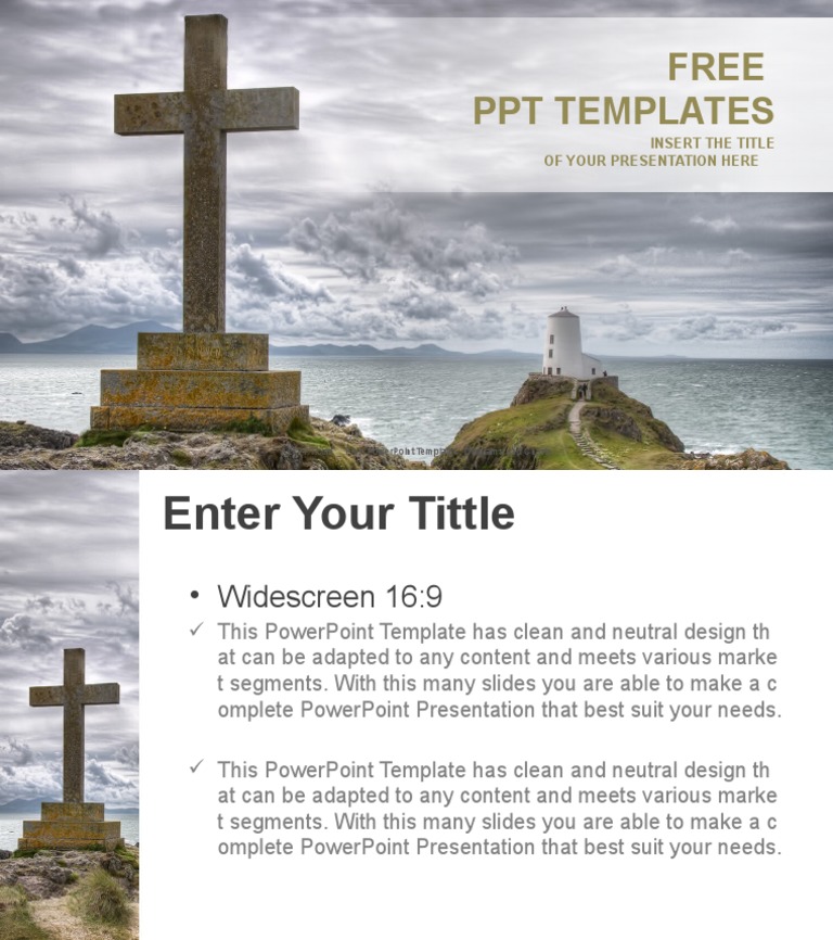 Catholic Cross Religion PPT Templates Widescreen | PDF