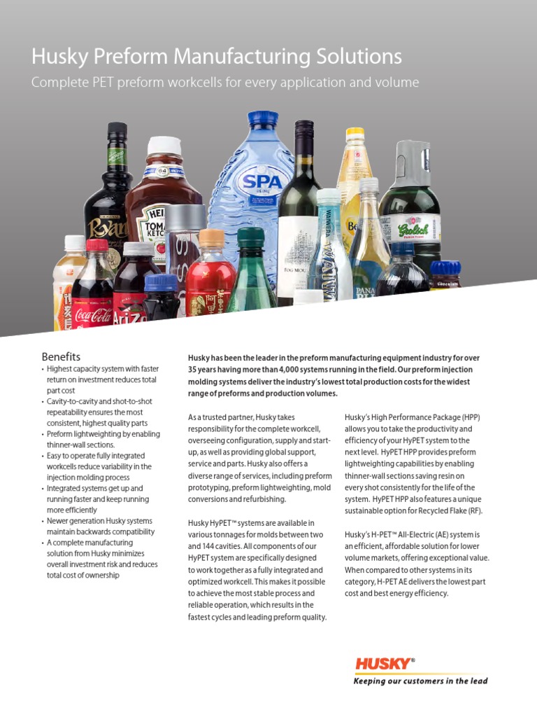 Husky Preform Manufacturing Solutions PDF | PDF | Efficient Energy Use ...