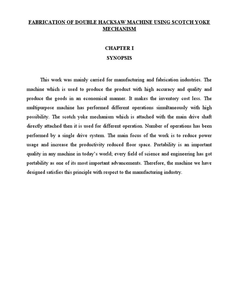 dOUBLE HACKSAW | PDF | Machines | Mechanical Engineering