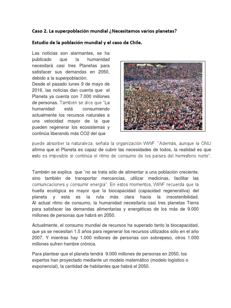 Superpoblación y Modelos Poblacionales | PDF | Sobrepoblación humana ...
