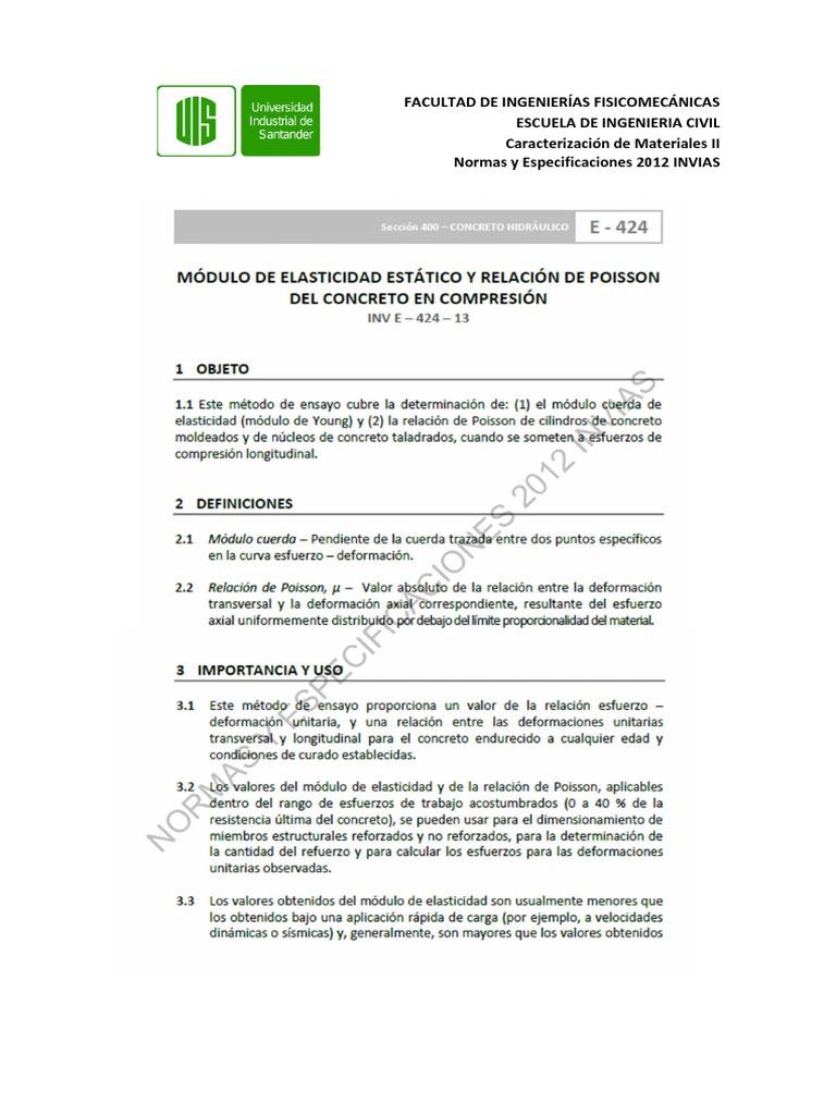Norma de Ensayo 424 INVIAS 2012 PDF | PDF