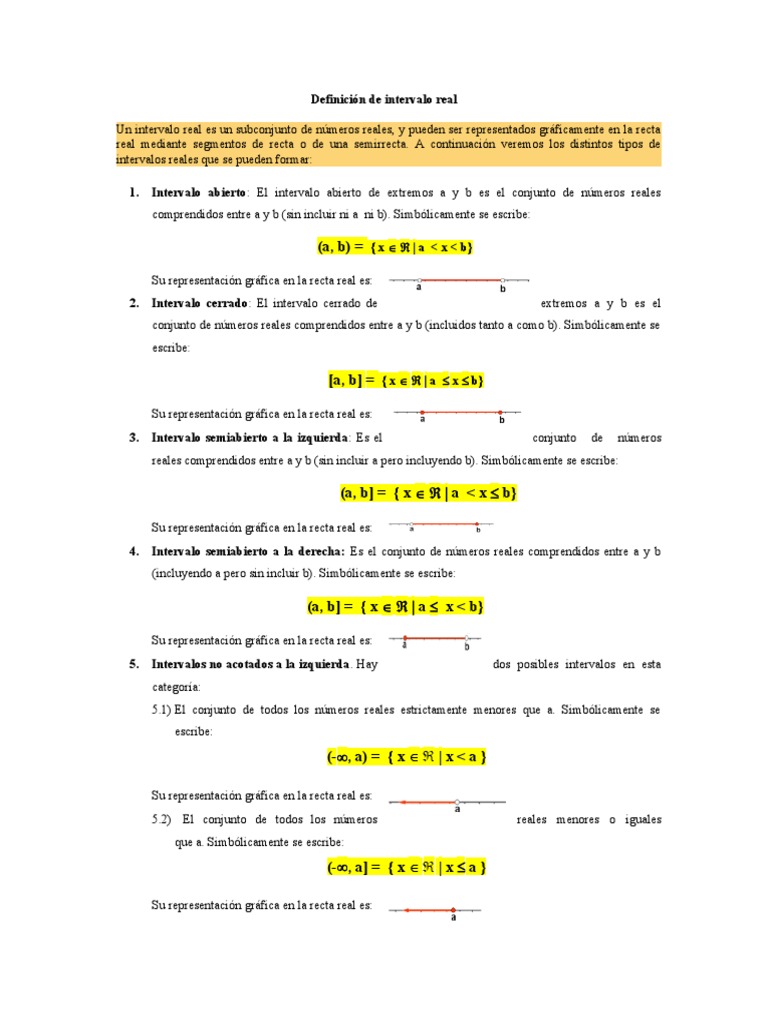 Guía de Intervalos Reales | PDF | Intervalo (Matemáticas) | Análisis complejo