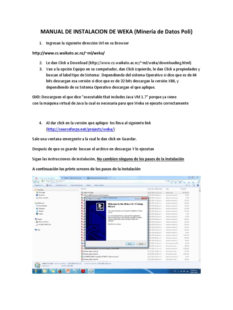 Guía de Instalación de Weka | PDF