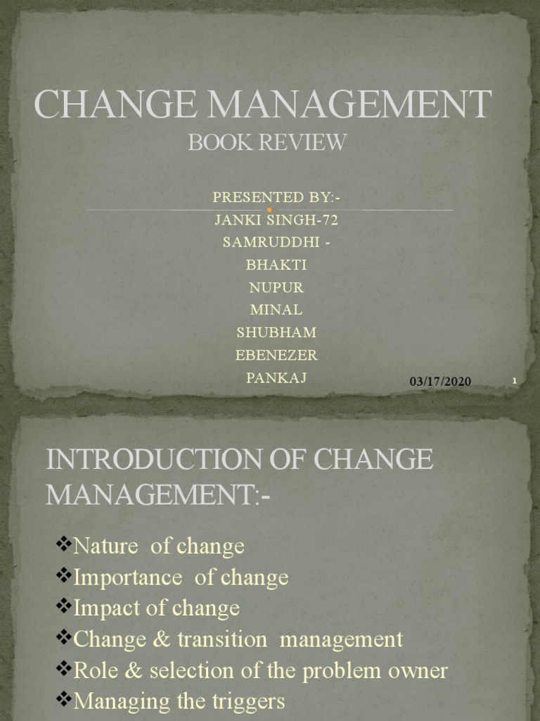 Change Management | PDF | Organization Development | Cognitive Science