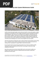 General Solar Panel Maintenance Checklist Sample Report | PDF