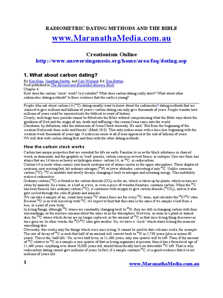 Radio Dating | PDF | Radiocarbon Dating | Radioactive Decay