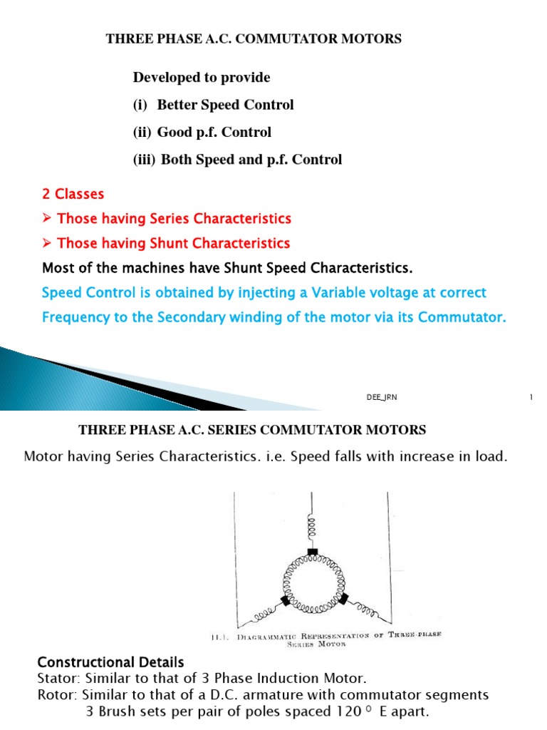 Ac Commutator Motors | PDF | Electric Motor | Electrical Equipment