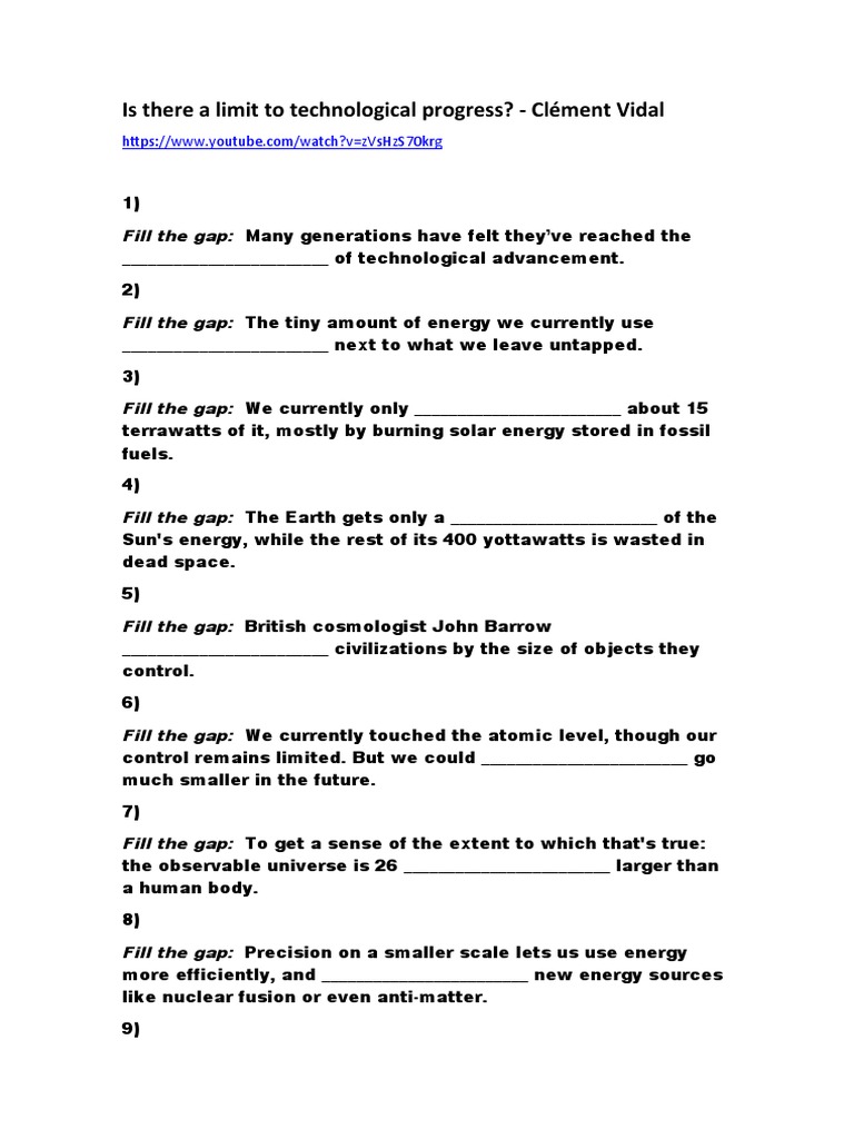 Is There A Limit To Technological Progress | PDF