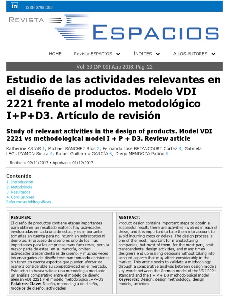 Comparación Entre Modelo Vdi 2221 y Modelo Metodologico I+p+d3 | PDF ...