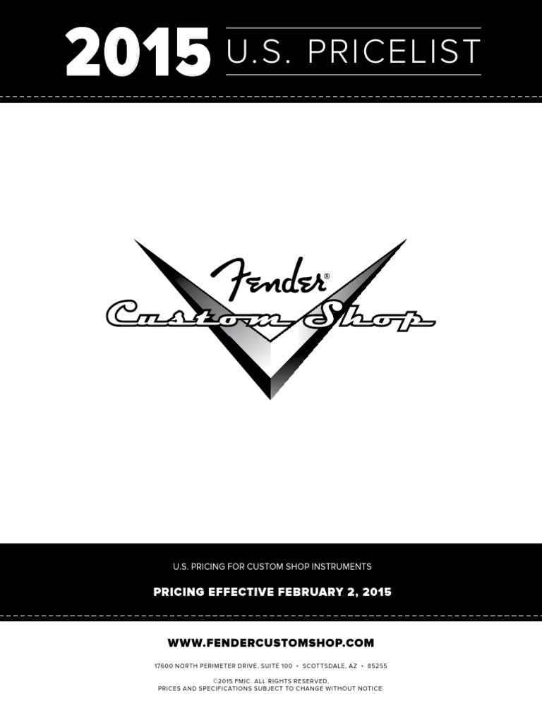 2015 Fender Custom Shop BW Consumer Price List | PDF | Bass Guitar ...