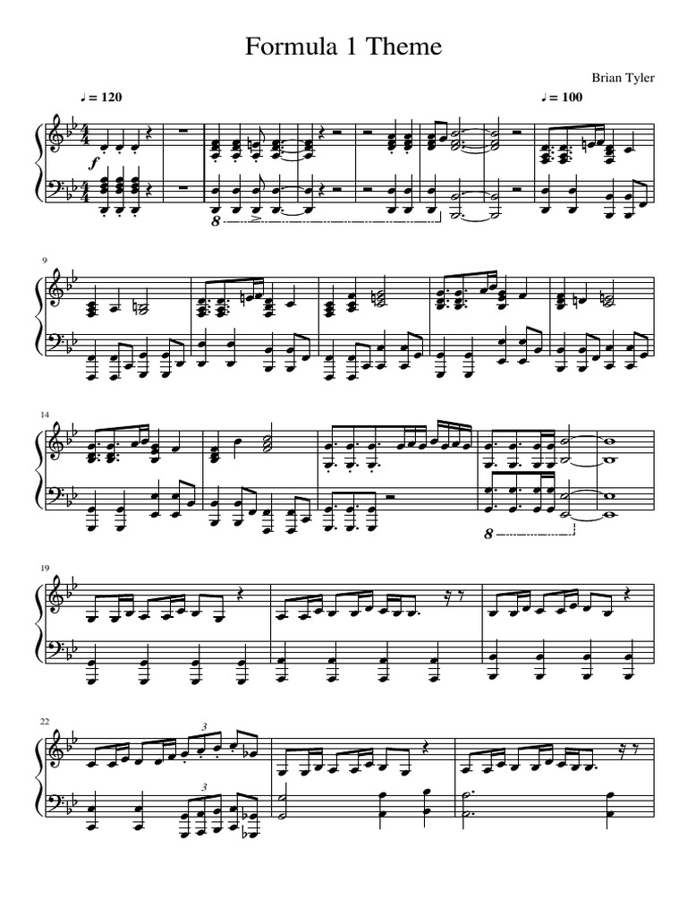 Formula 1 Theme - Brian Tyler | PDF