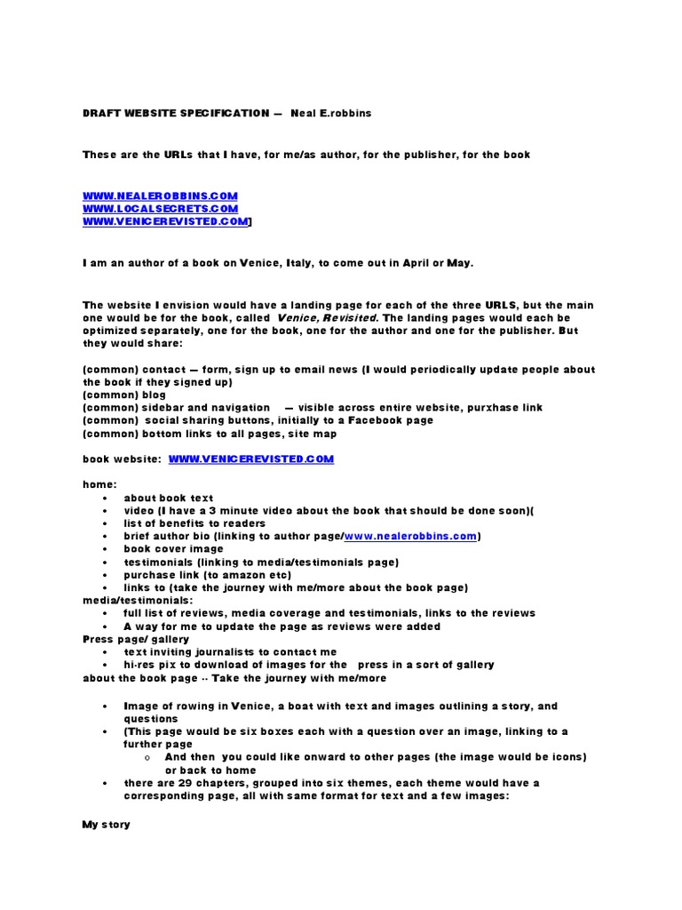 3ok4dQKy71bXX1QFitgu - DRAFT WEBSITE SPECIFICATION | PDF | Search ...