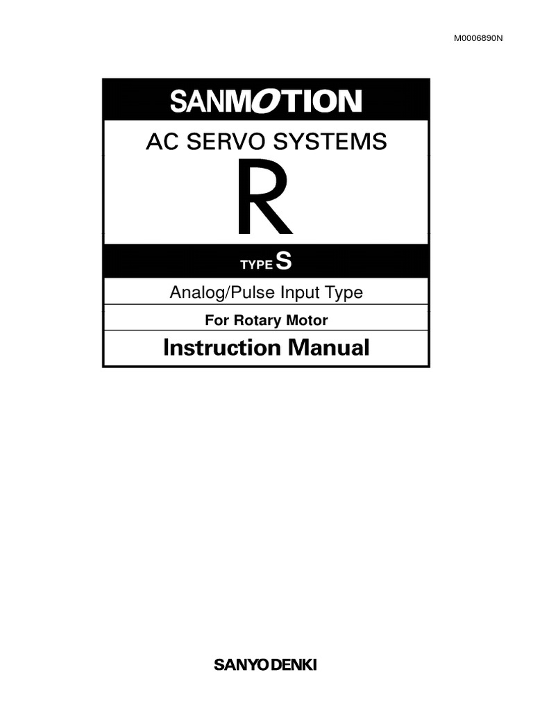 Sanyo Denki R Series | PDF | Electrical Wiring | Electric Motor
