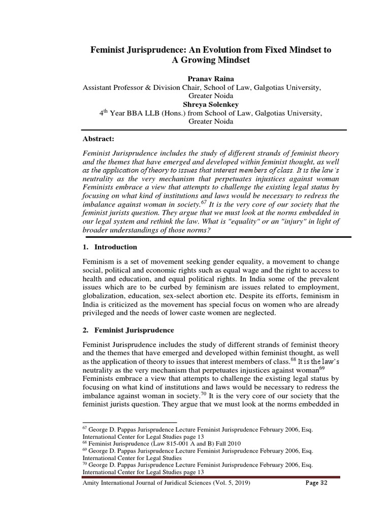 Feminist Jurisprudence | Download Free PDF | Feminism | Gender Studies