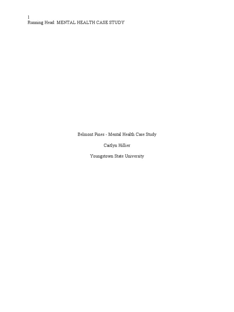 Case Study | PDF | Depression (Mood) | Mental Disorder