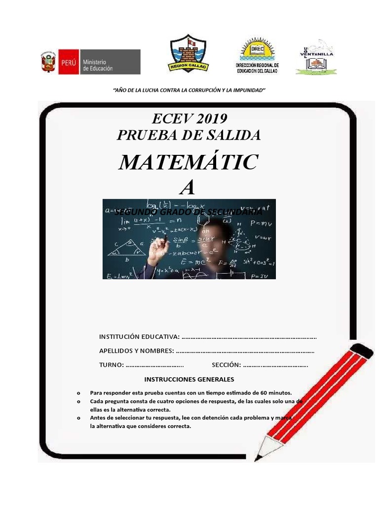 2019 Ecev 2do Sec Mat Salida | PDF