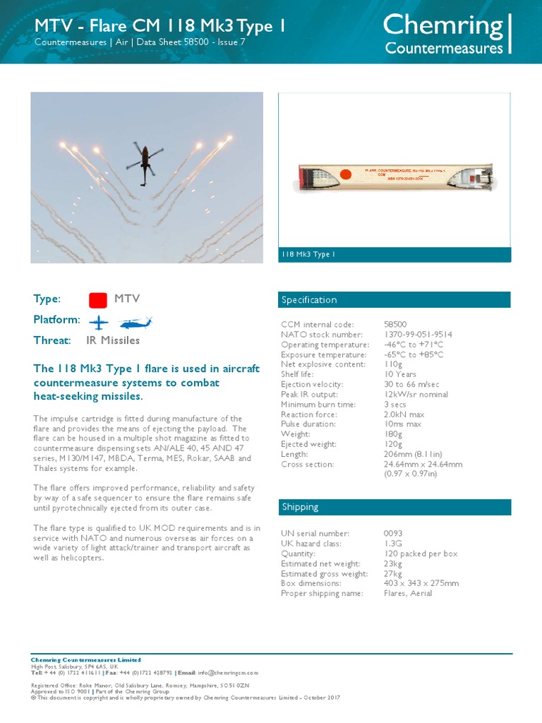 MTV Flare Spec | Download Free PDF | Military Technology
