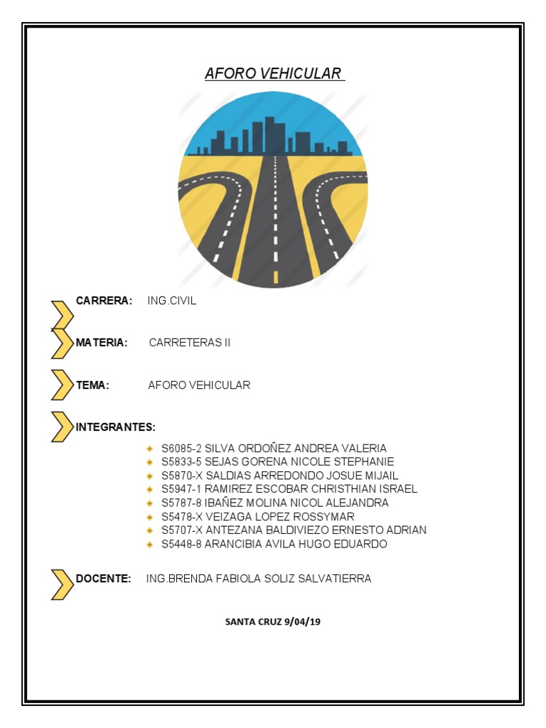 Aforo Vehicular | PDF | Vehículos terrestres | Transporte público