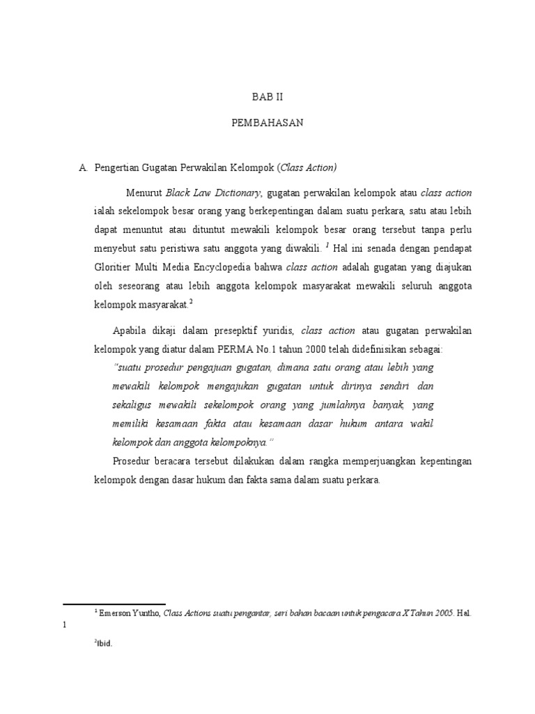 Class Action Peradilan Agama | PDF