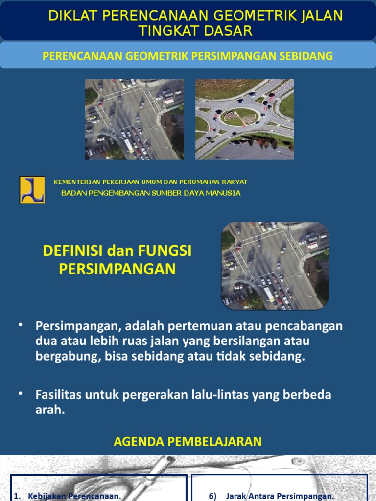 Ba3e6 BAHAN TAYANG 4 Perencanaan Geometrik Persimpangan Sebidang | PDF