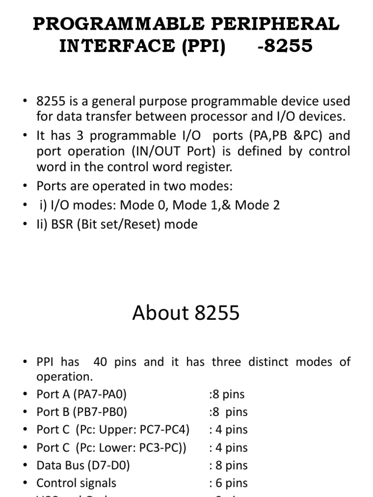 Ppi 8255 | Download Free PDF | Electronic Circuits | Electronics