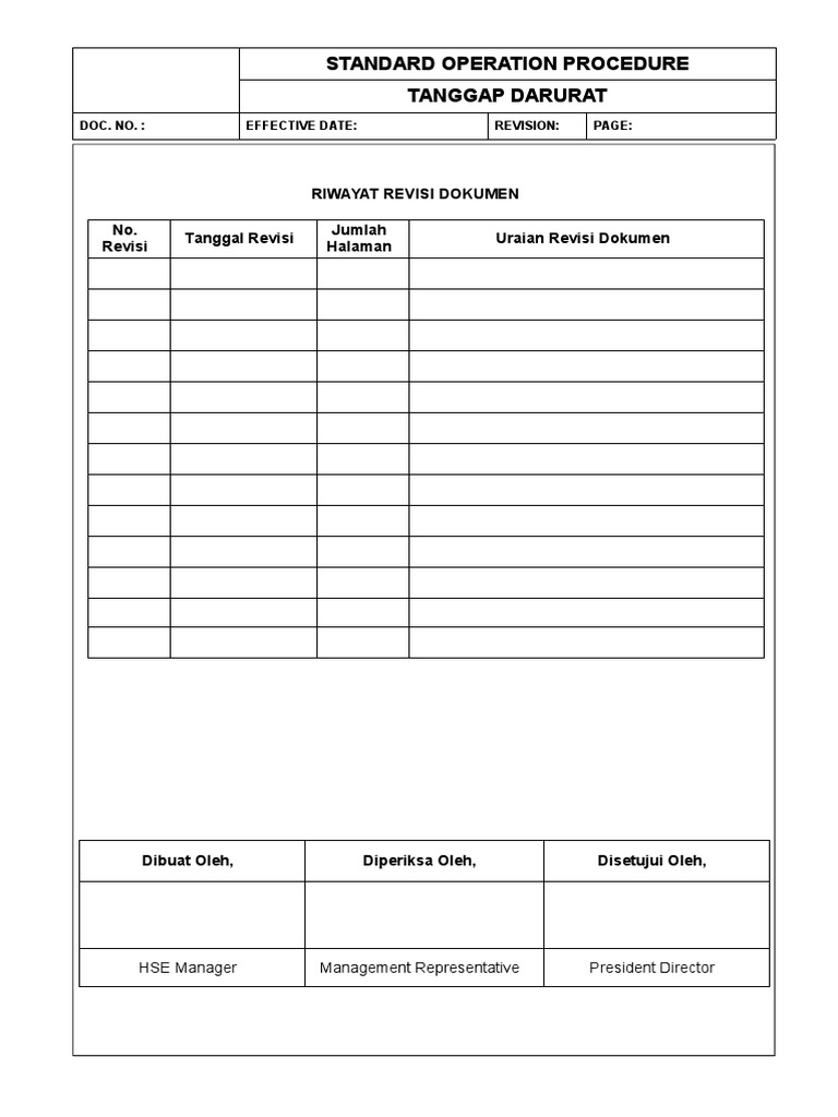 Prosedur Tanggap Darurat Perkantoran | PDF
