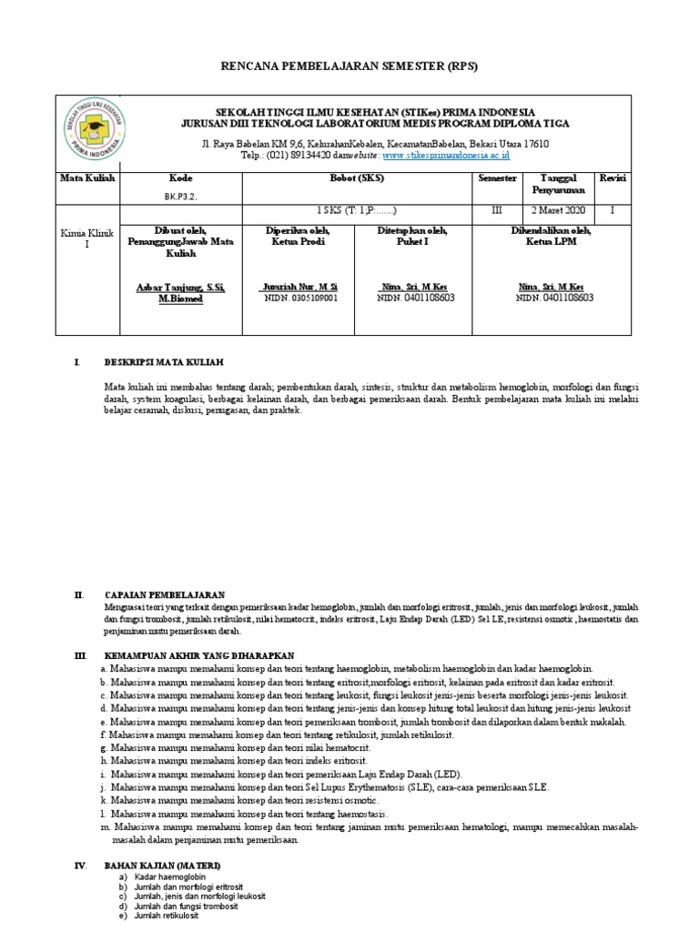 RPS Hematologi II Asbar | PDF