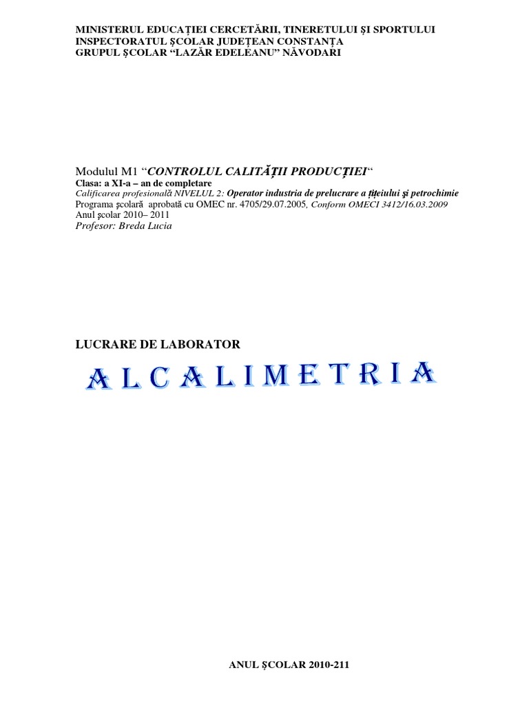 Alcalimetria PDF | PDF