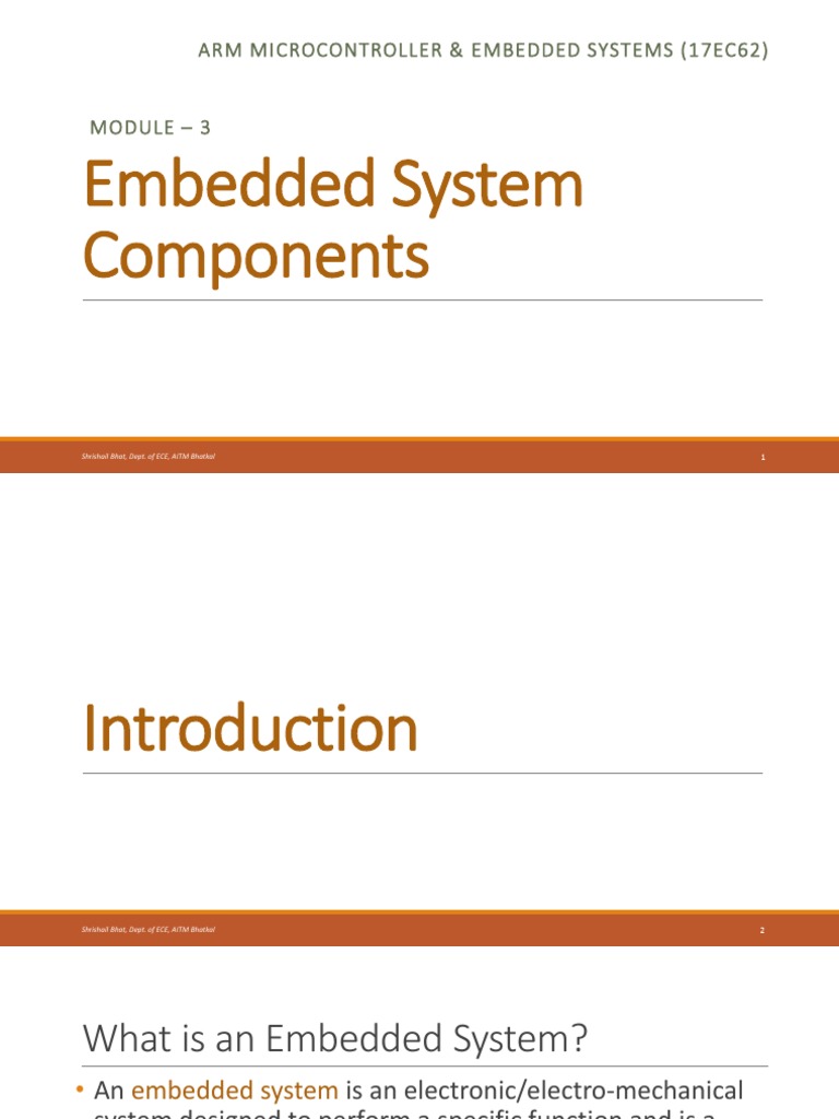 Embedded System Components PDF | PDF | Embedded System | Microcontroller