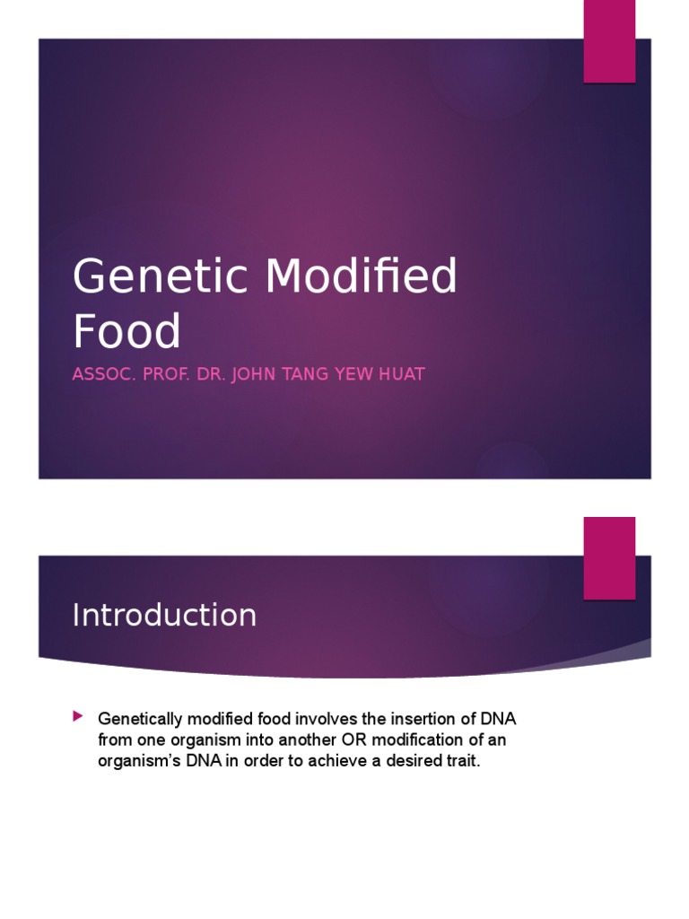 Genetic Modified Food | PDF | Genetic Engineering | Genetically ...