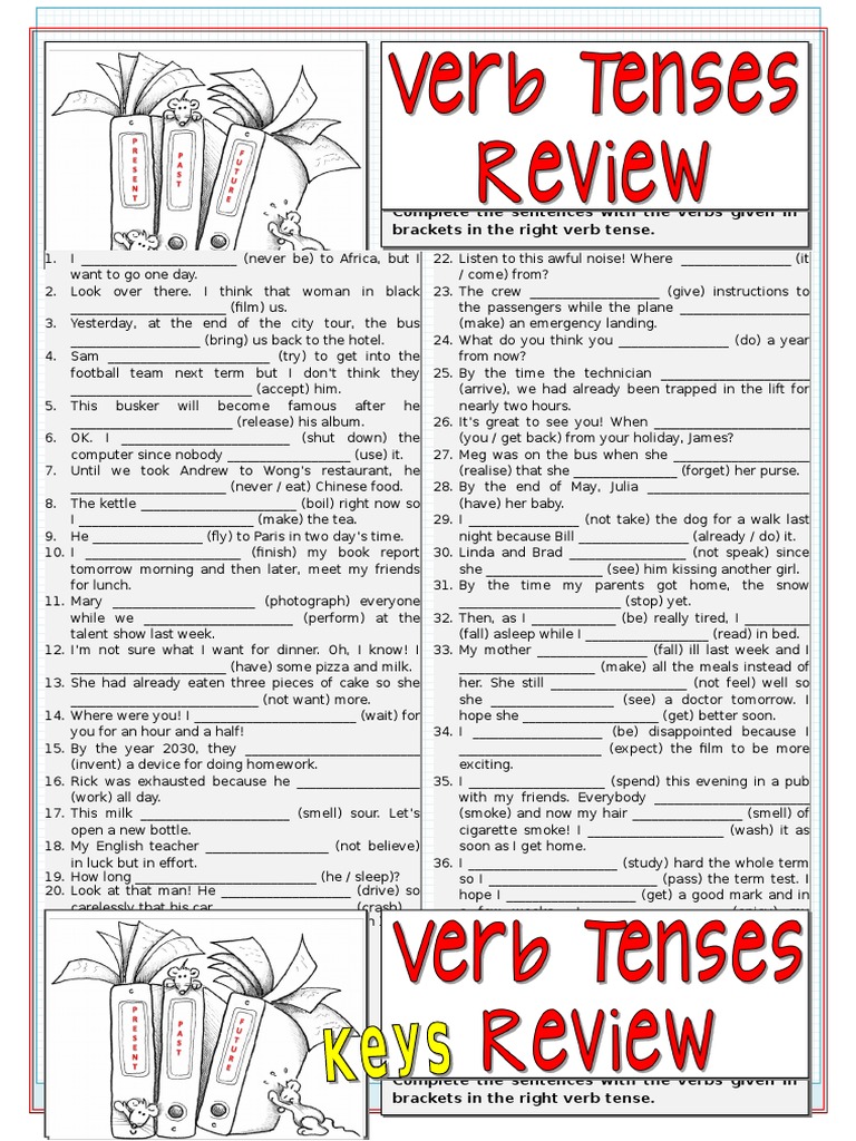 Verb Tenses Practice Worksheet | PDF | Lunch